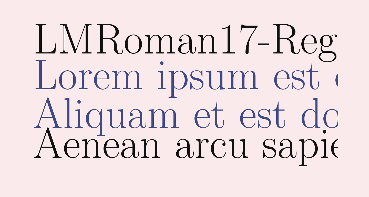 LMRoman17-Regular free Font - What Font Is