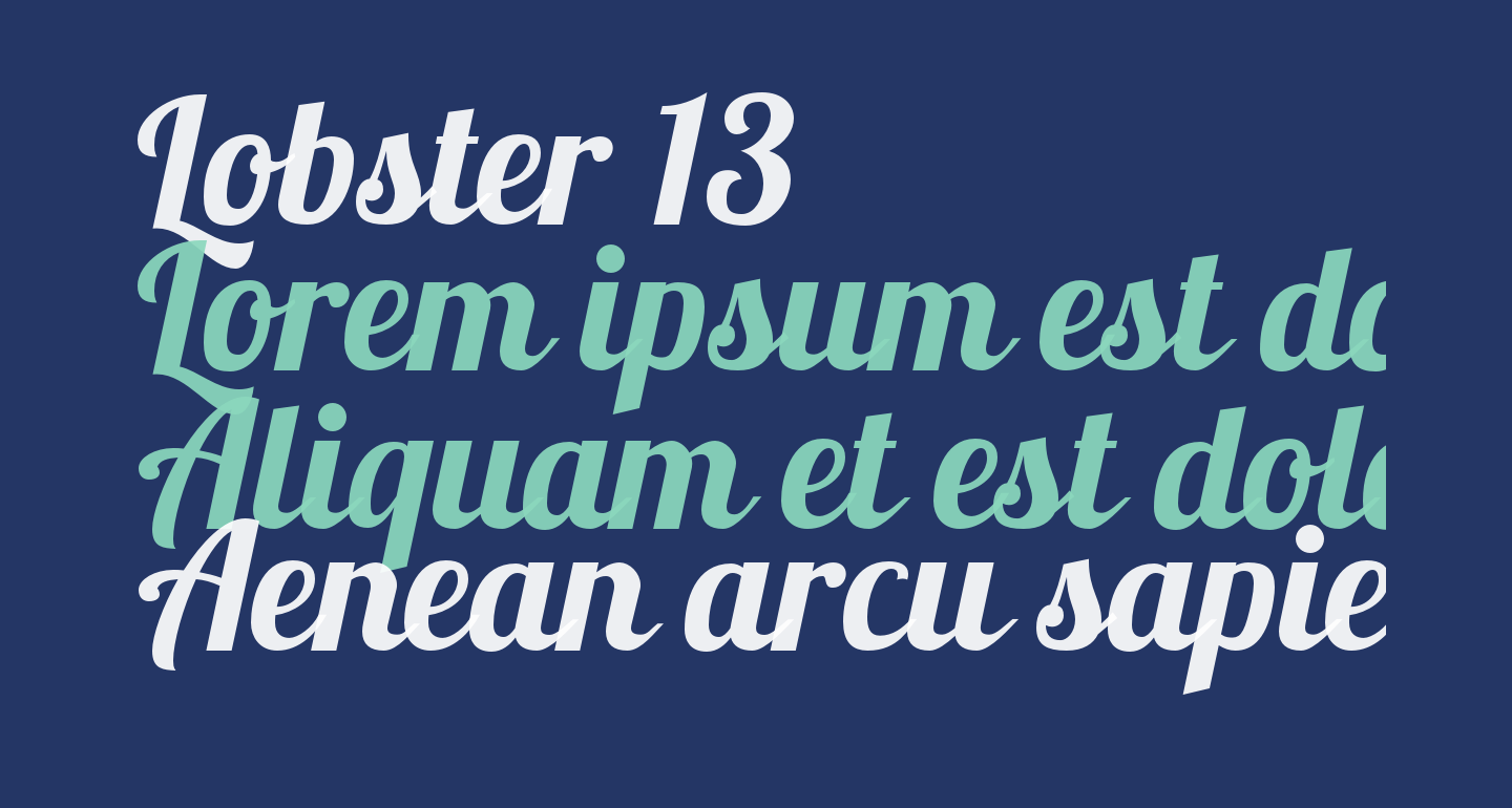 Lobster 13 free Font - What Font Is