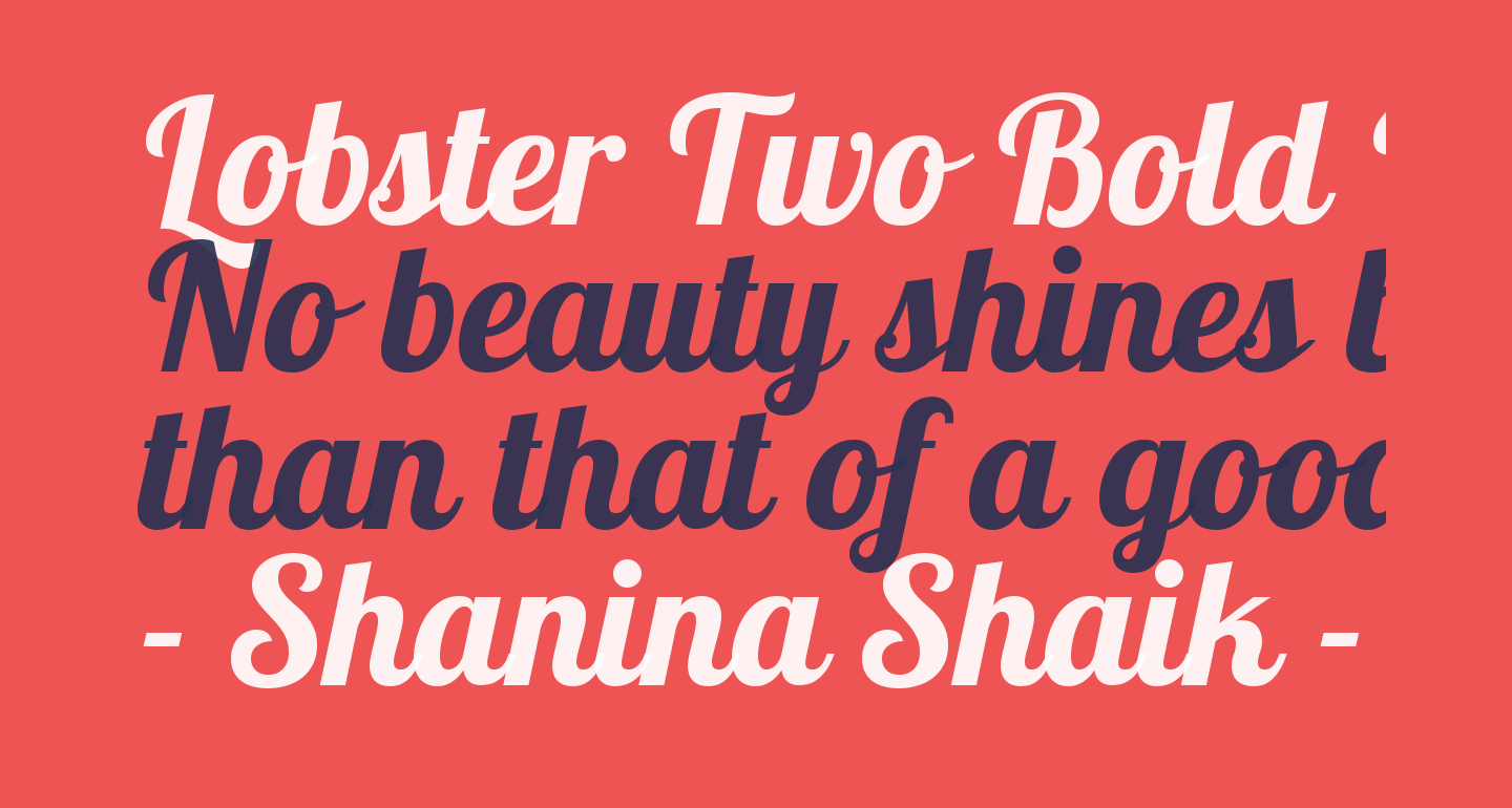 Lobster Two Bold Italic free Font - What Font Is