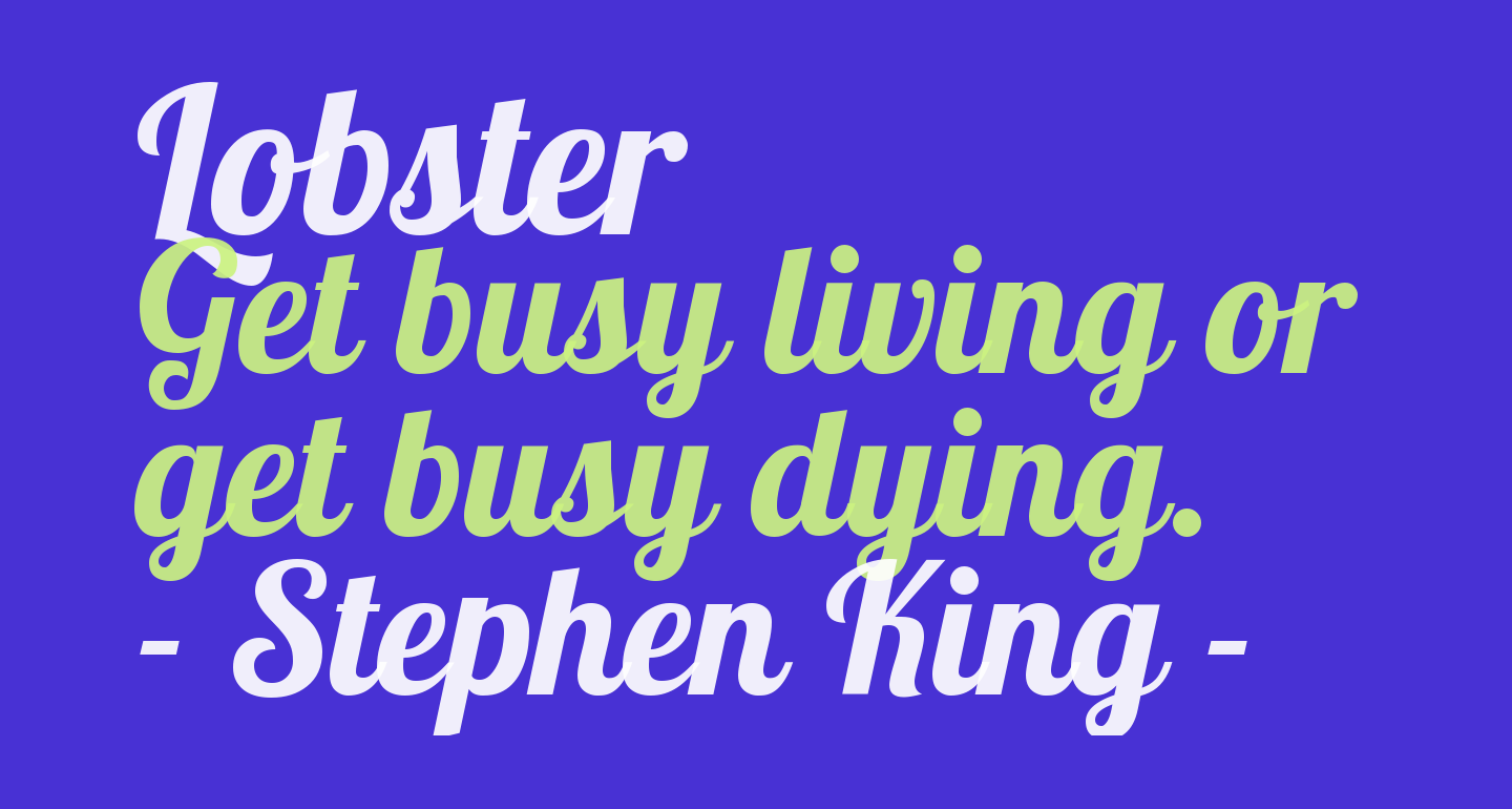 Lobster free Font - What Font Is