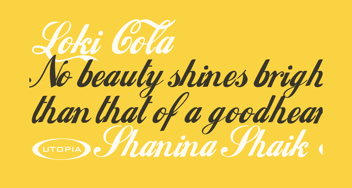 Loki Cola free Font - What Font Is