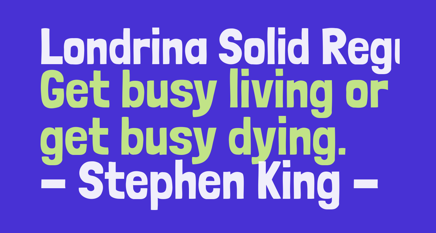 Londrina Solid Regular free Font - What Font Is