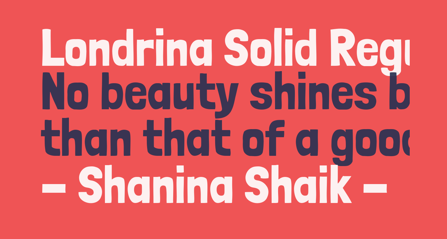 Londrina Solid Regular free Font - What Font Is