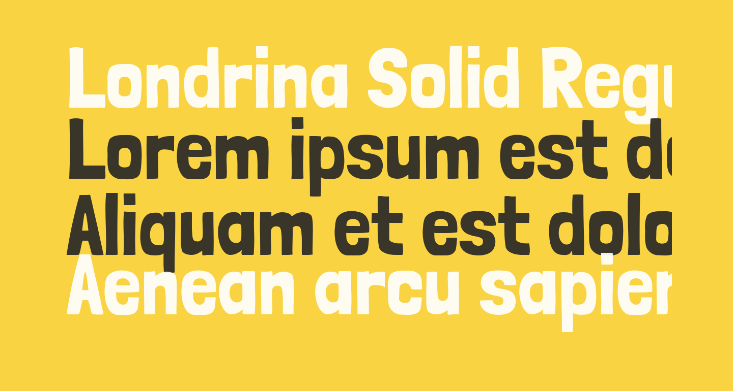 Londrina Solid Regular free Font - What Font Is