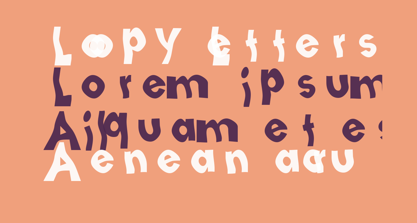 Loopy Letters free Font - What Font Is