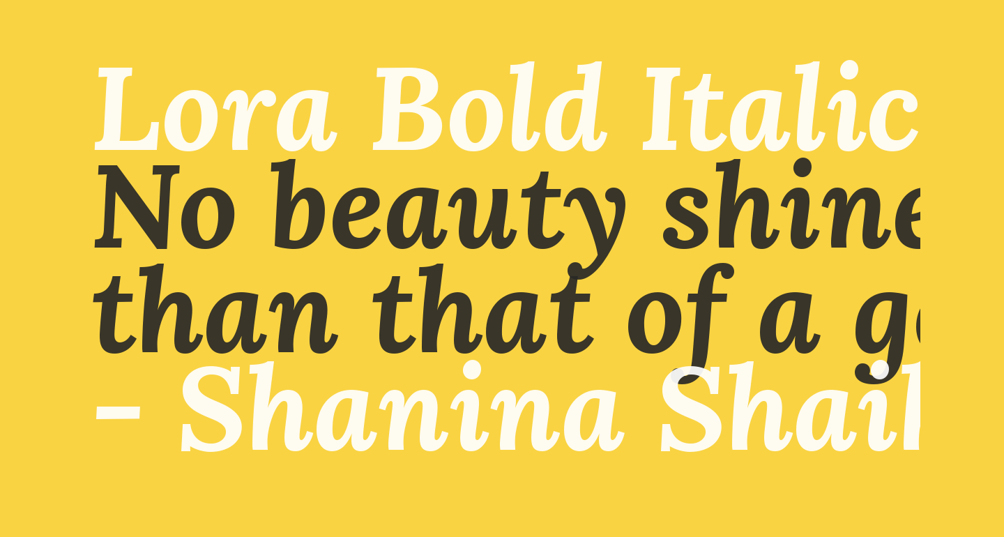 Lora Bold Italic free Font - What Font Is