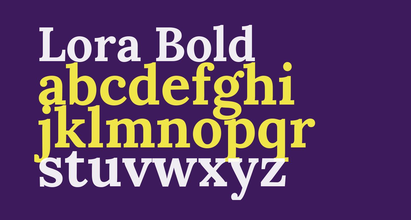 Lora Bold free Font - What Font Is