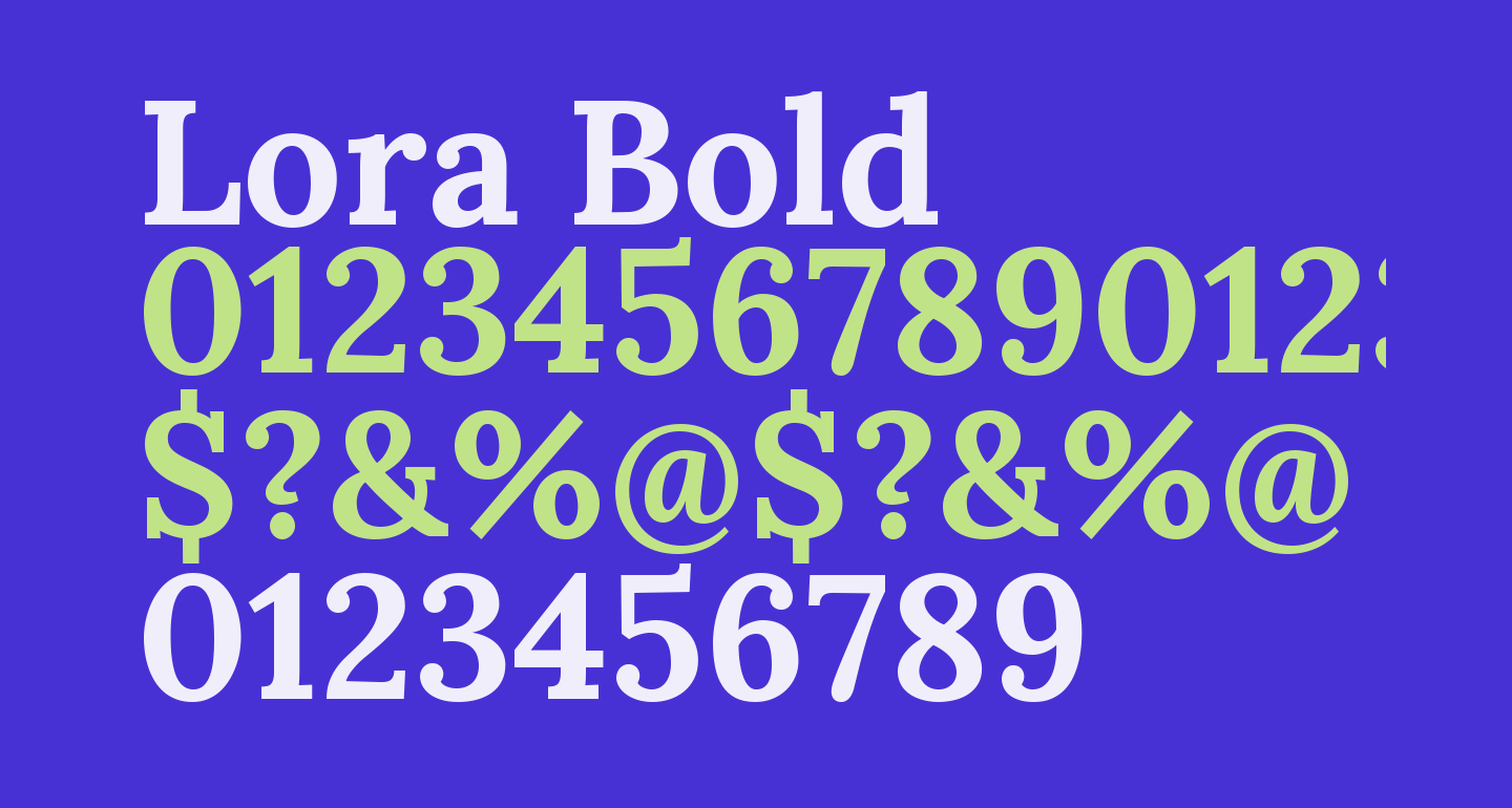Lora Bold free Font - What Font Is