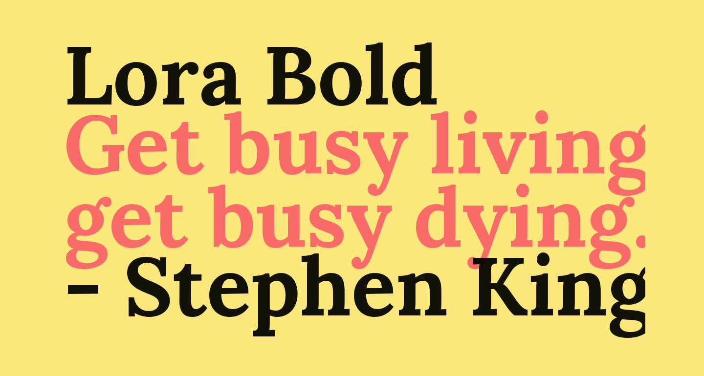 Lora Bold free Font - What Font Is