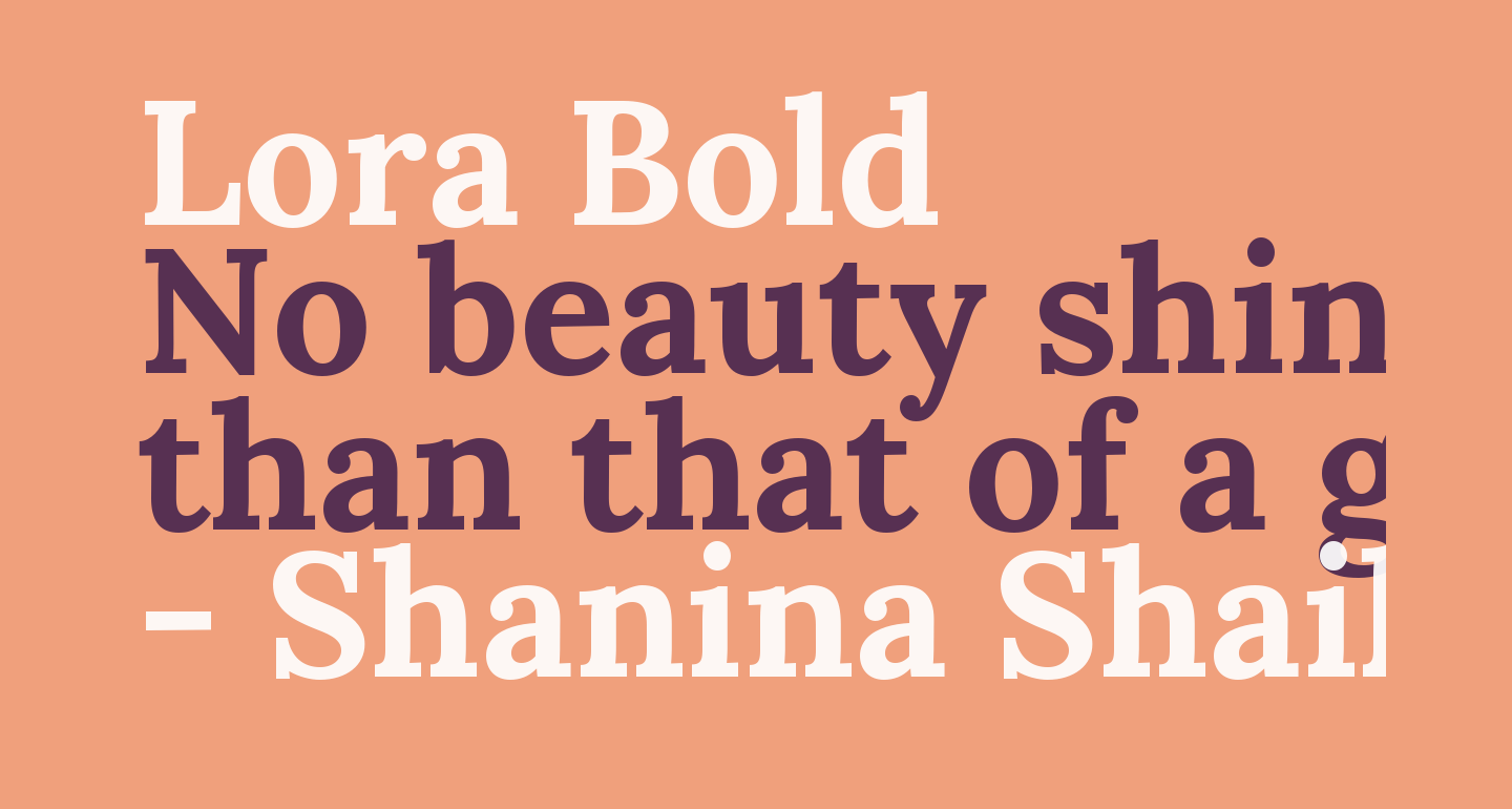 Lora Bold free Font - What Font Is