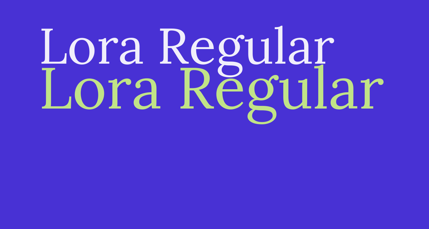Lora Regular free Font - What Font Is