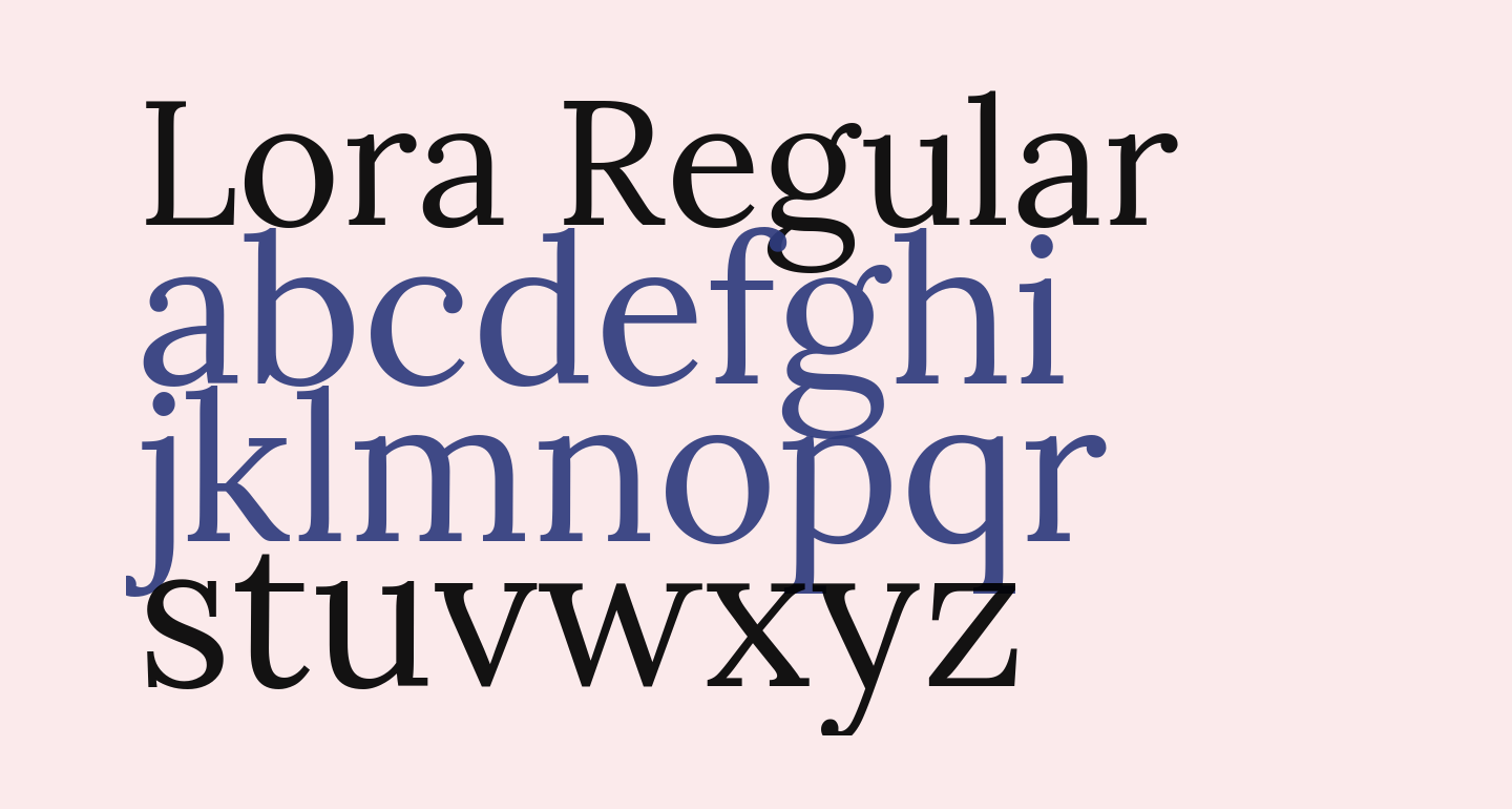 Lora Regular free Font - What Font Is
