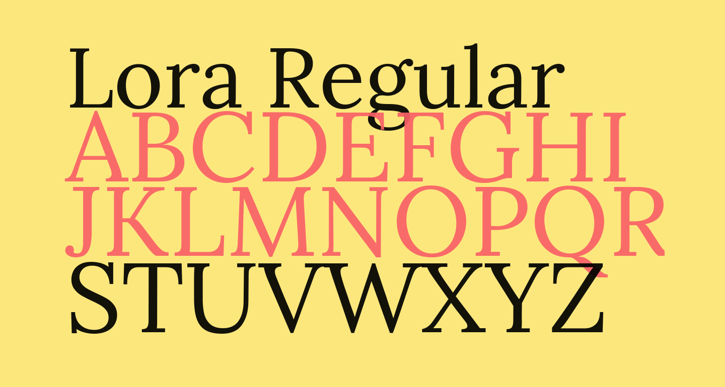 Lora Regular free Font - What Font Is