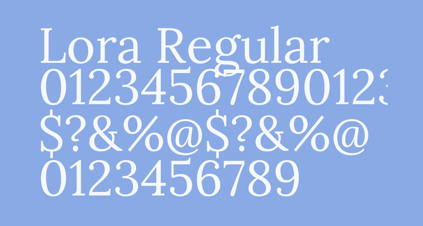 Lora Regular free Font - What Font Is