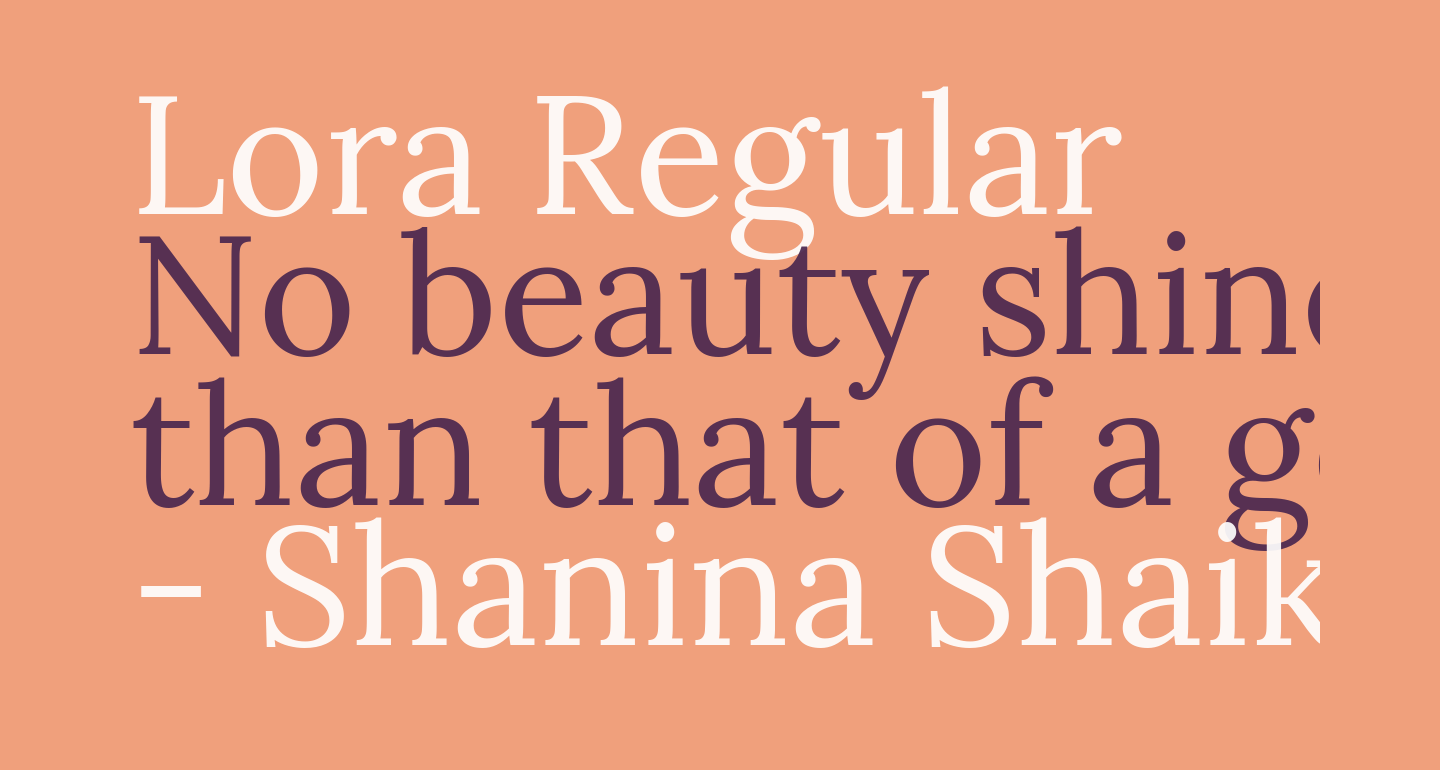 Lora Regular free Font - What Font Is