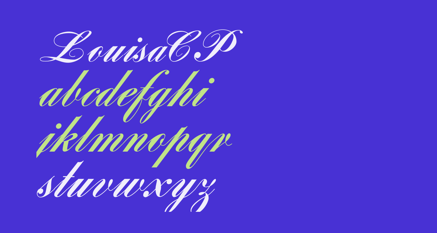 LouisaCP free Font - What Font Is