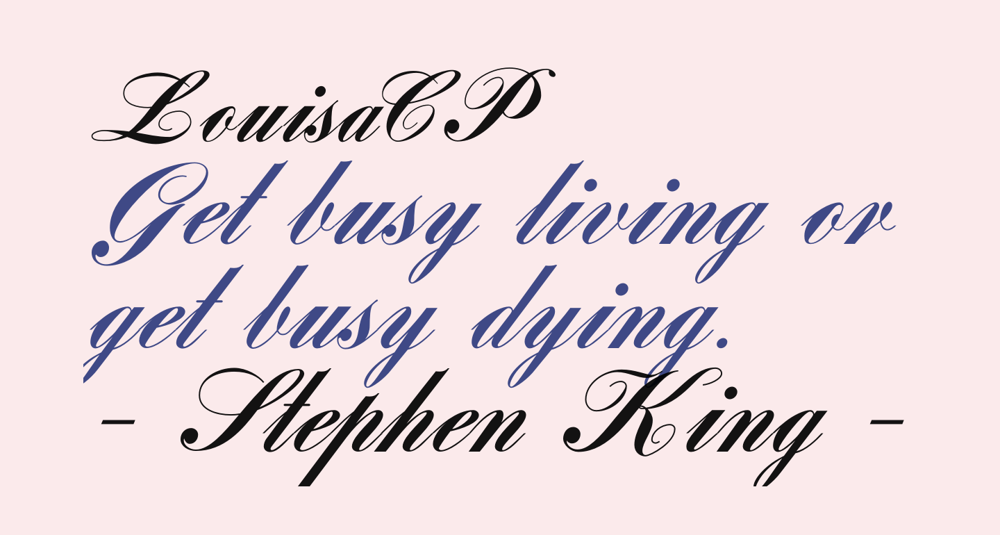 LouisaCP free Font - What Font Is