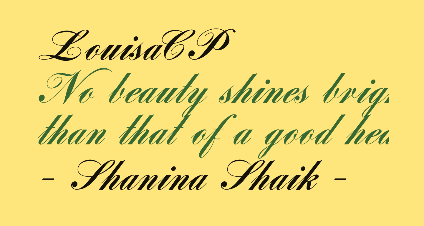 LouisaCP free Font - What Font Is