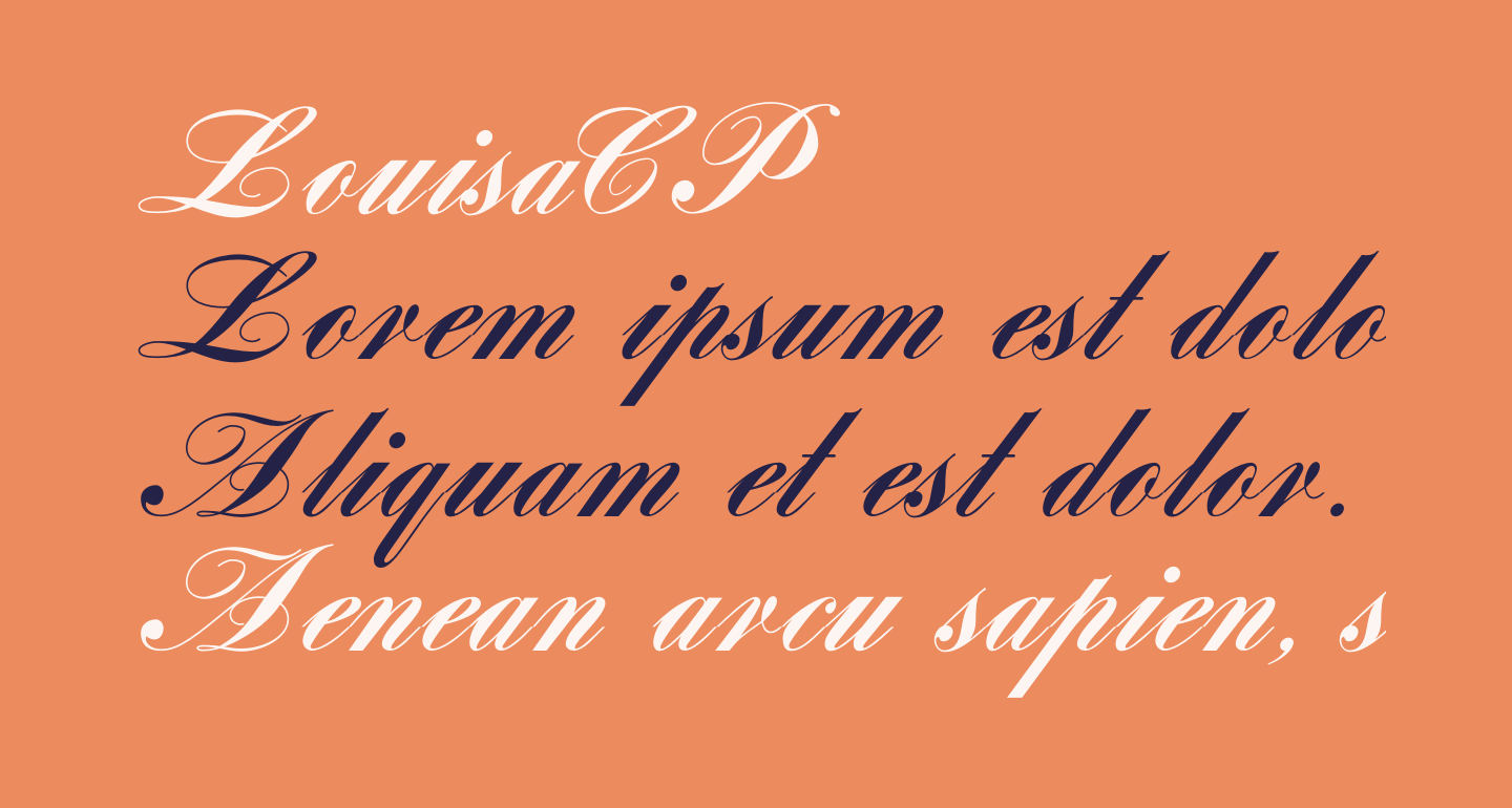 LouisaCP free Font - What Font Is