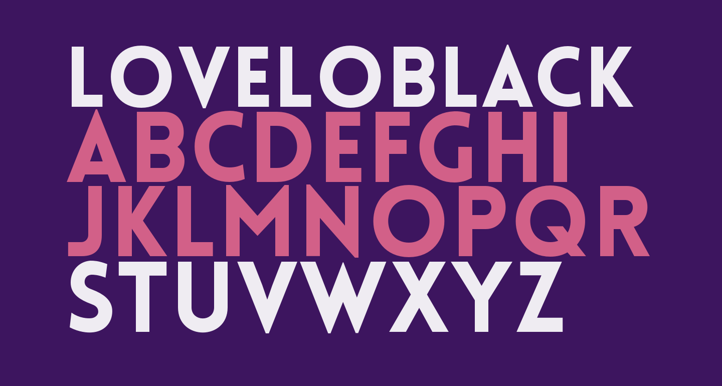 LoveloBlack free Font - What Font Is