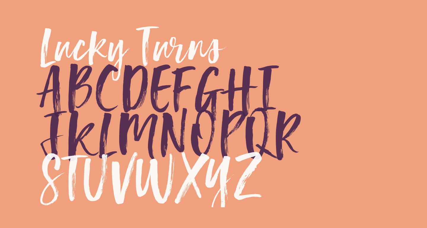 Lucky Turns free Font - What Font Is