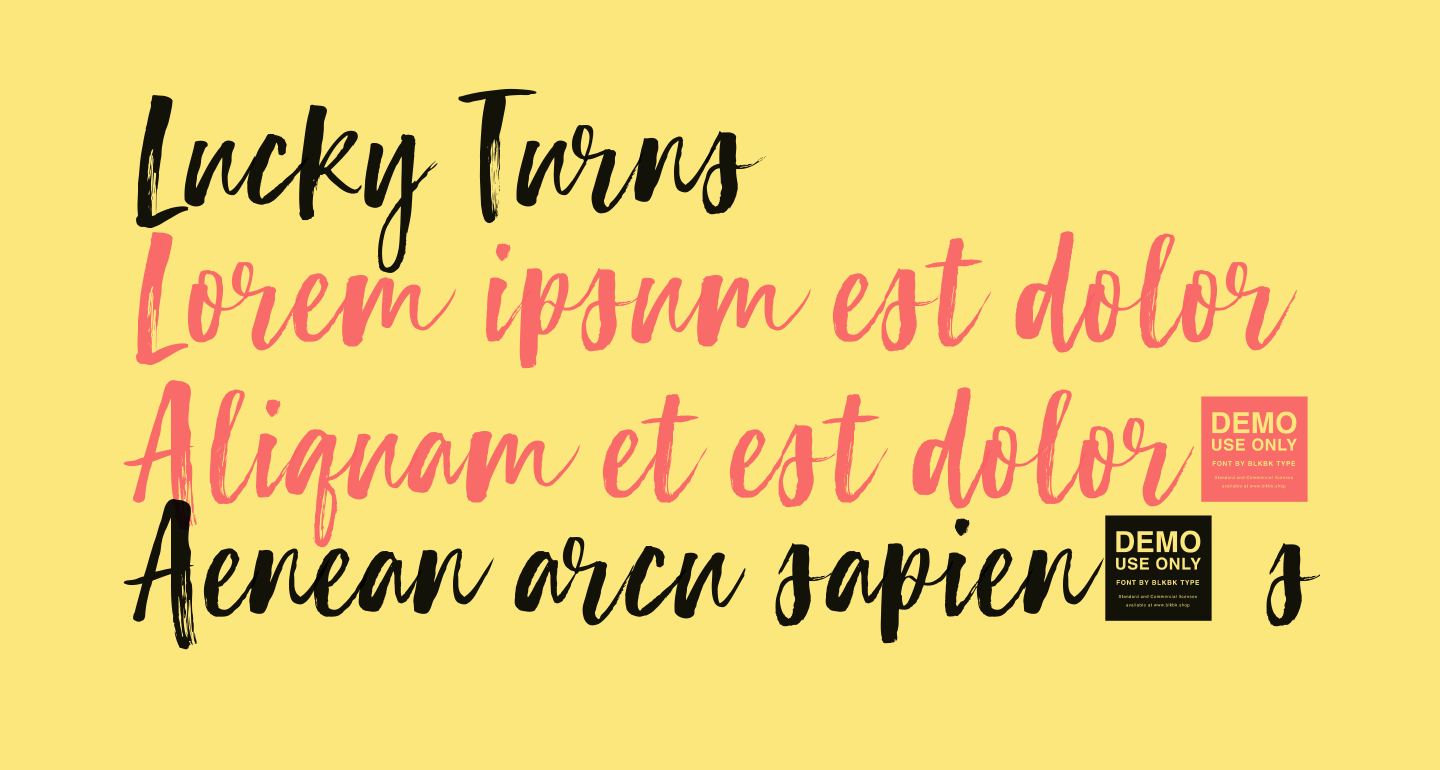 Lucky Turns free Font - What Font Is