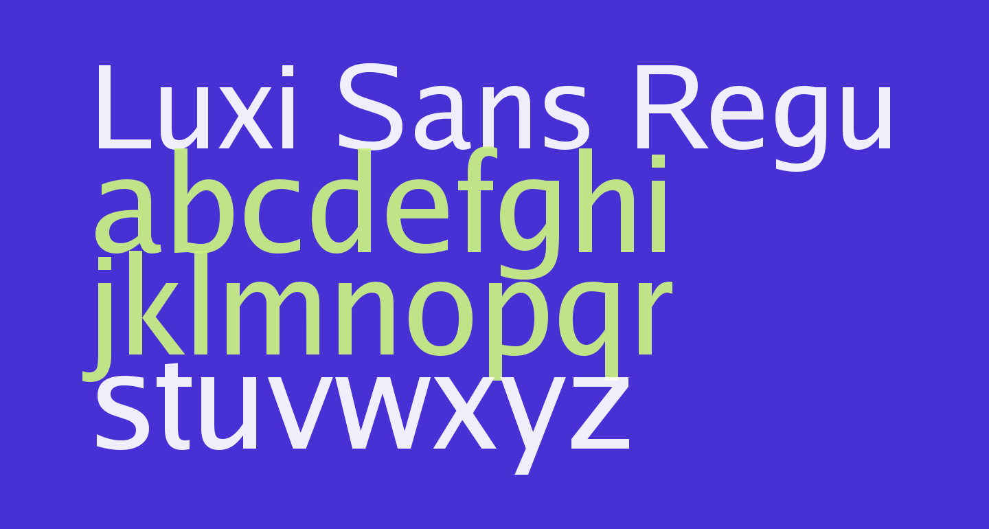 Luxi Sans Regular free Font - What Font Is