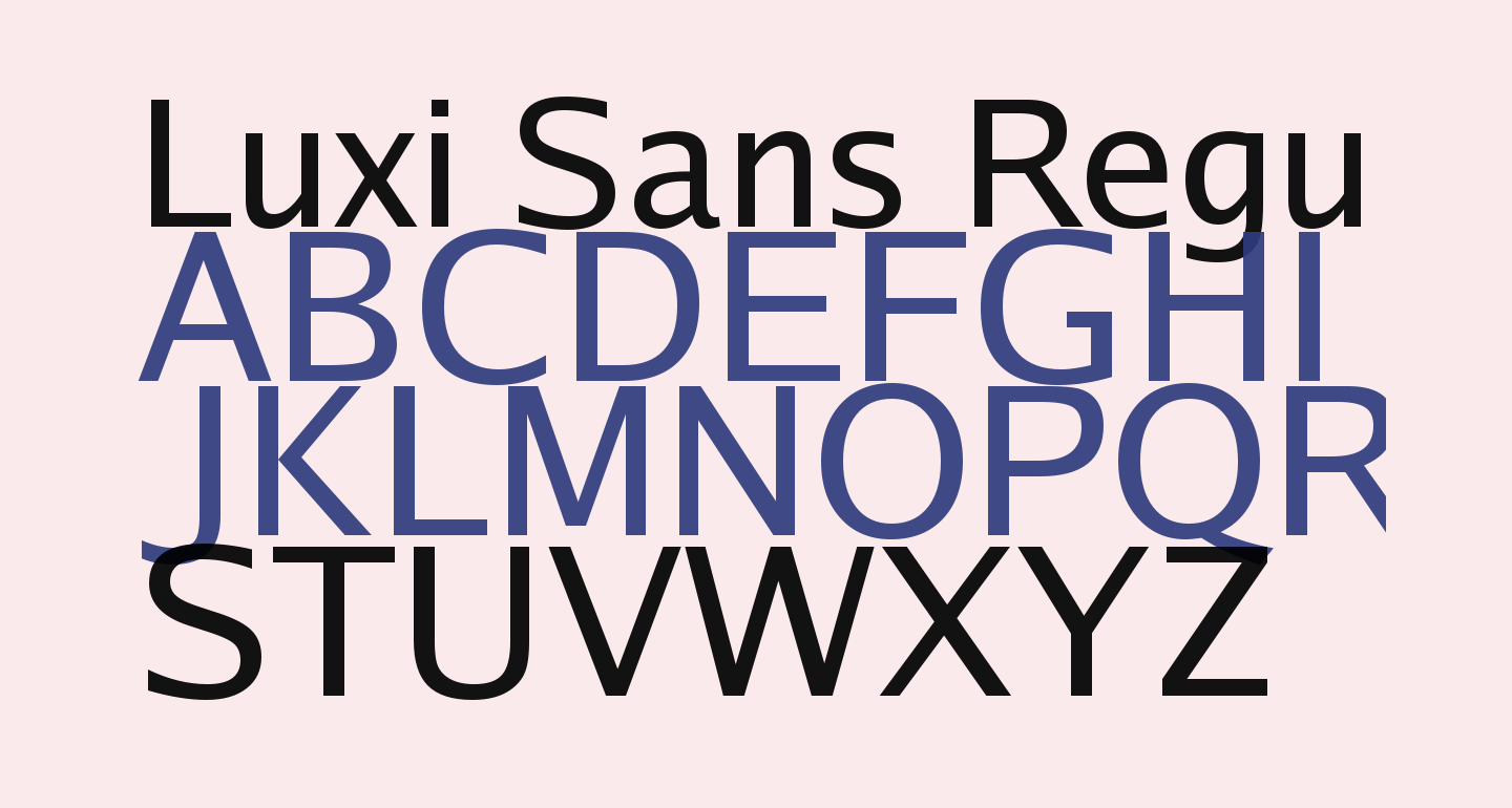 Luxi Sans Regular free Font - What Font Is