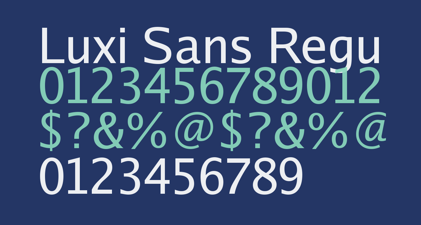 Luxi Sans Regular free Font - What Font Is
