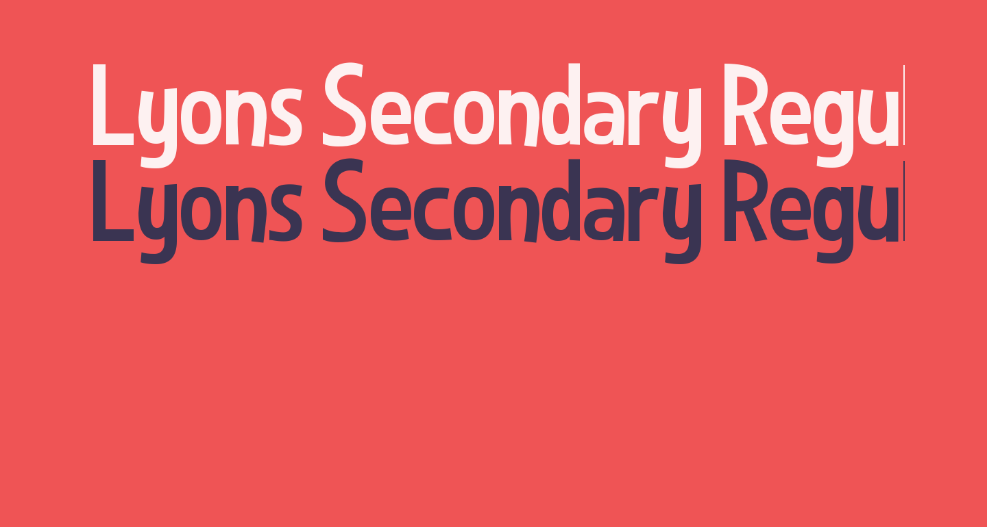 Lyons Secondary Regular free Font - What Font Is