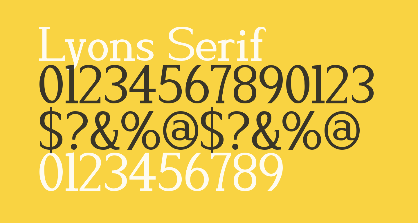 Lyons Serif free Font - What Font Is