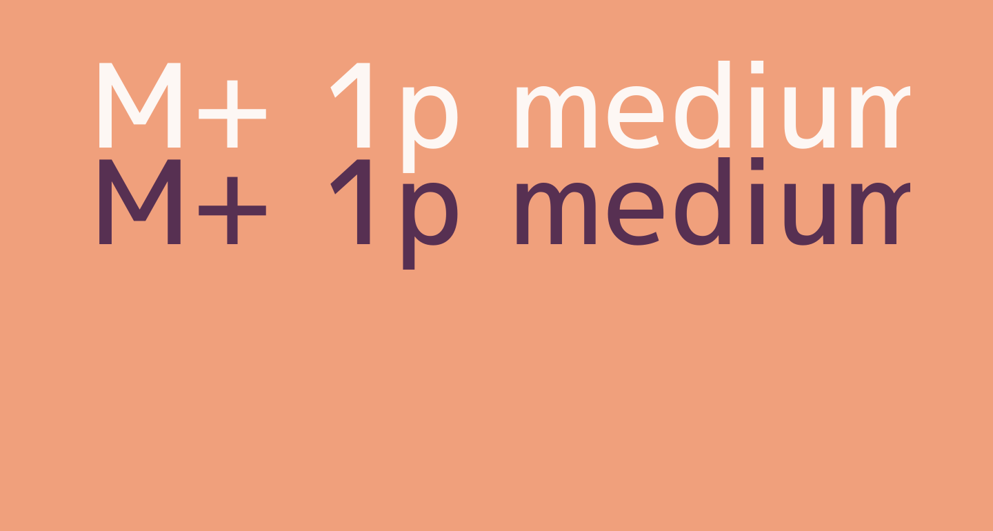 M+ 1p medium free Font - What Font Is