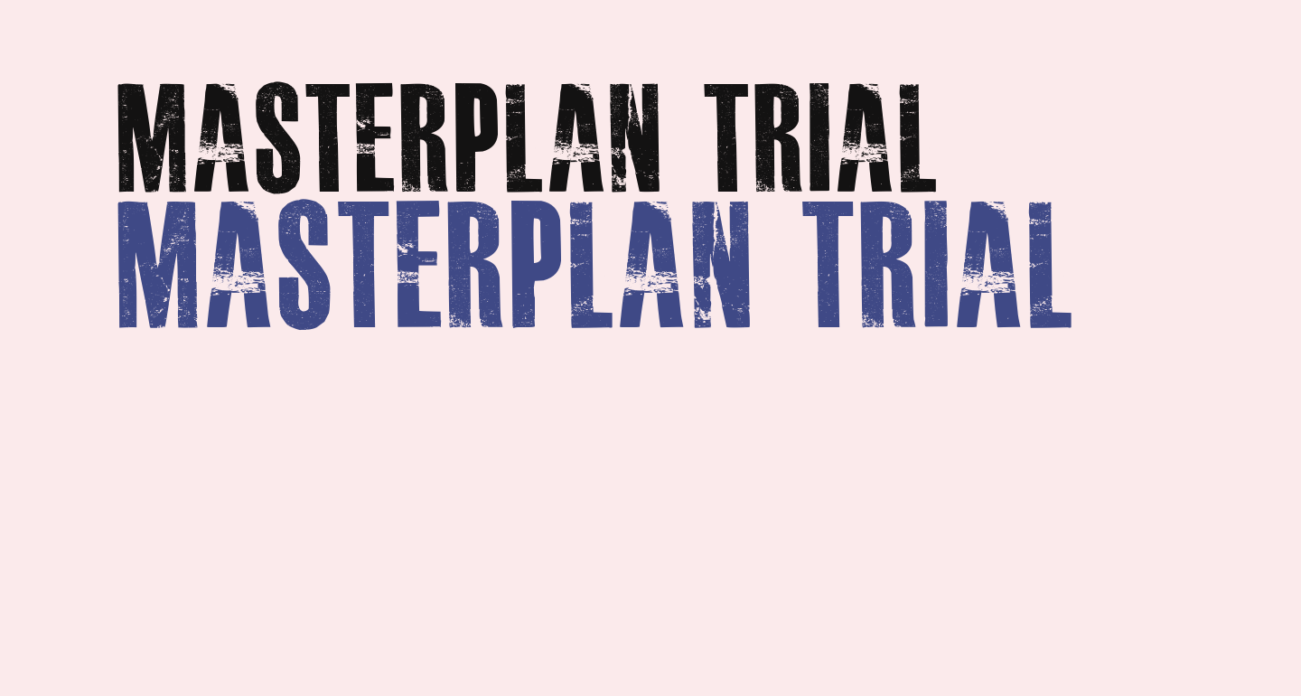 MASTERPLAN TRIAL free Font - What Font Is