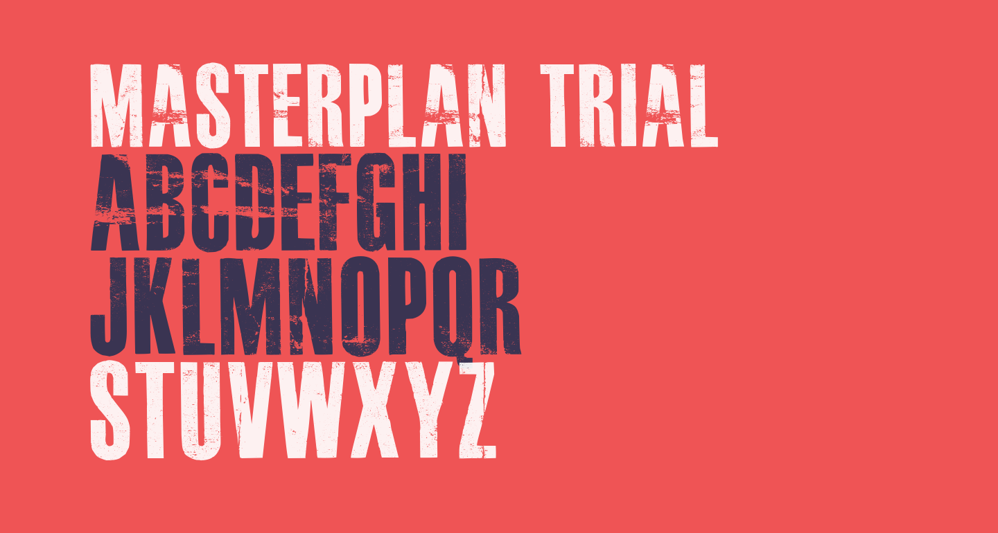 MASTERPLAN TRIAL free Font - What Font Is