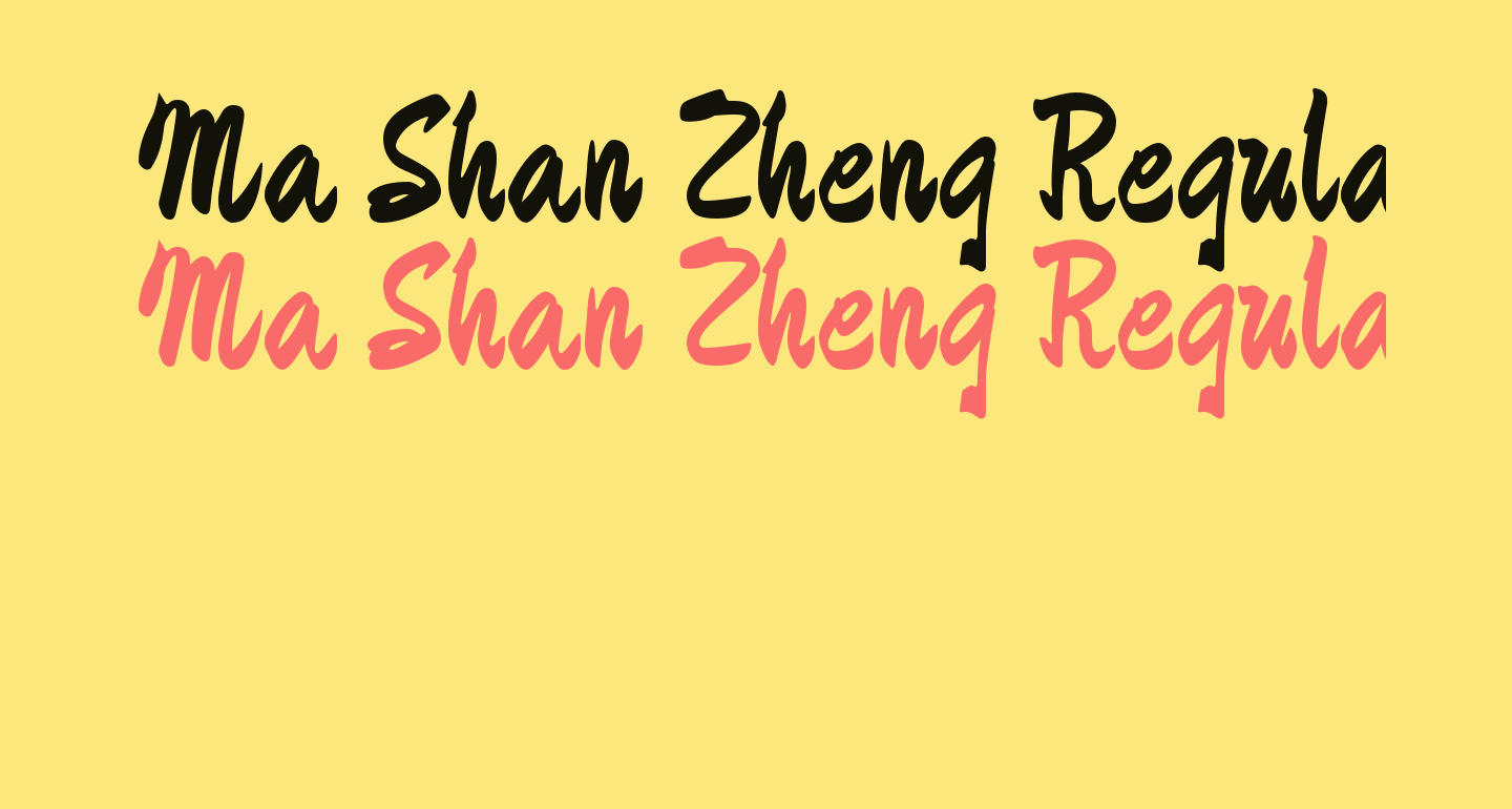 Ma Shan Zheng Regular free Font - What Font Is