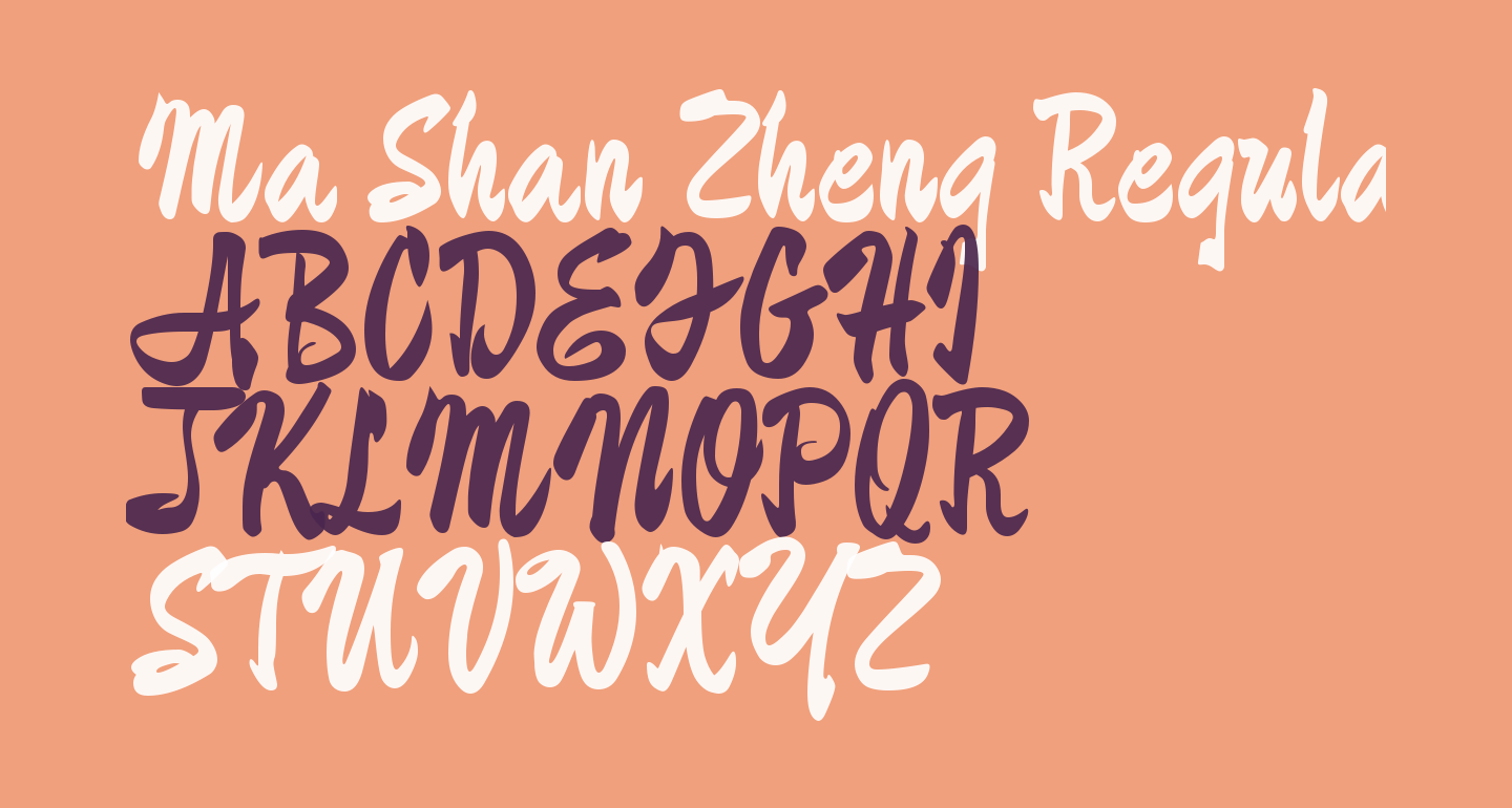 Ma Shan Zheng Regular free Font - What Font Is