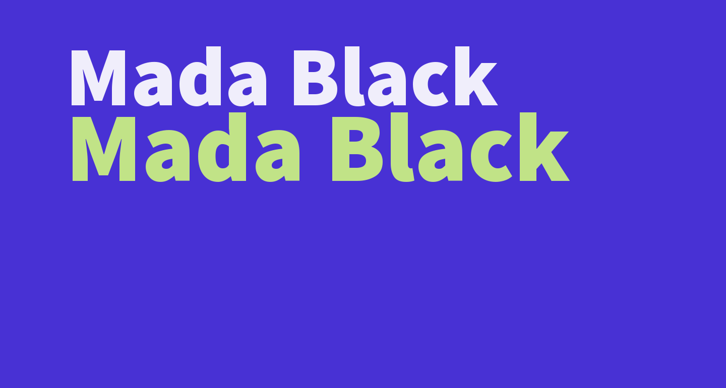 Mada Black free Font - What Font Is