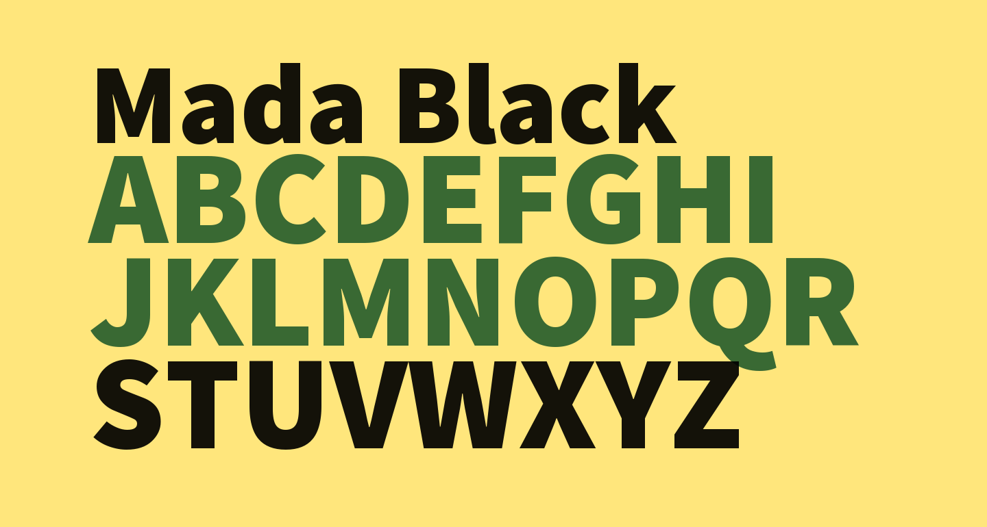 Mada Black free Font - What Font Is