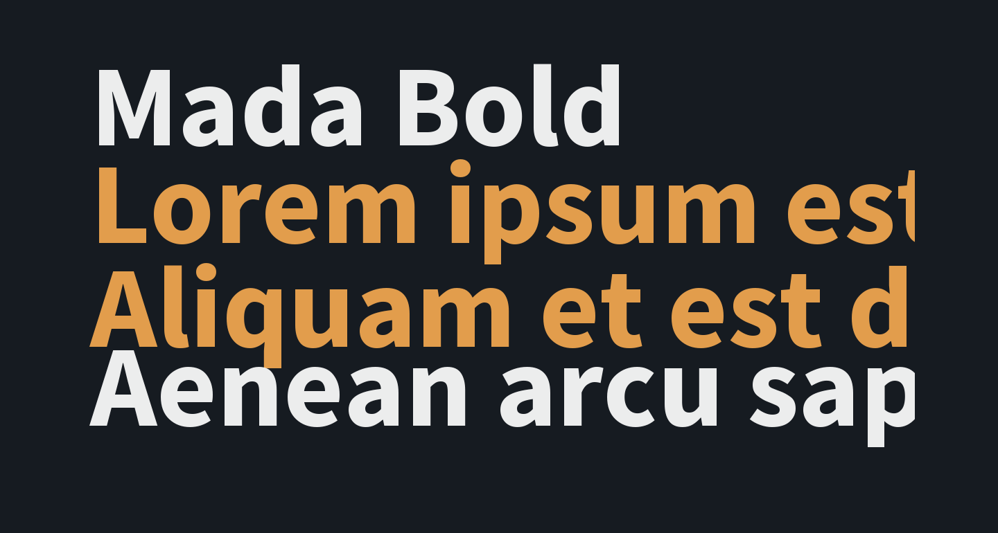 Mada Bold free Font - What Font Is