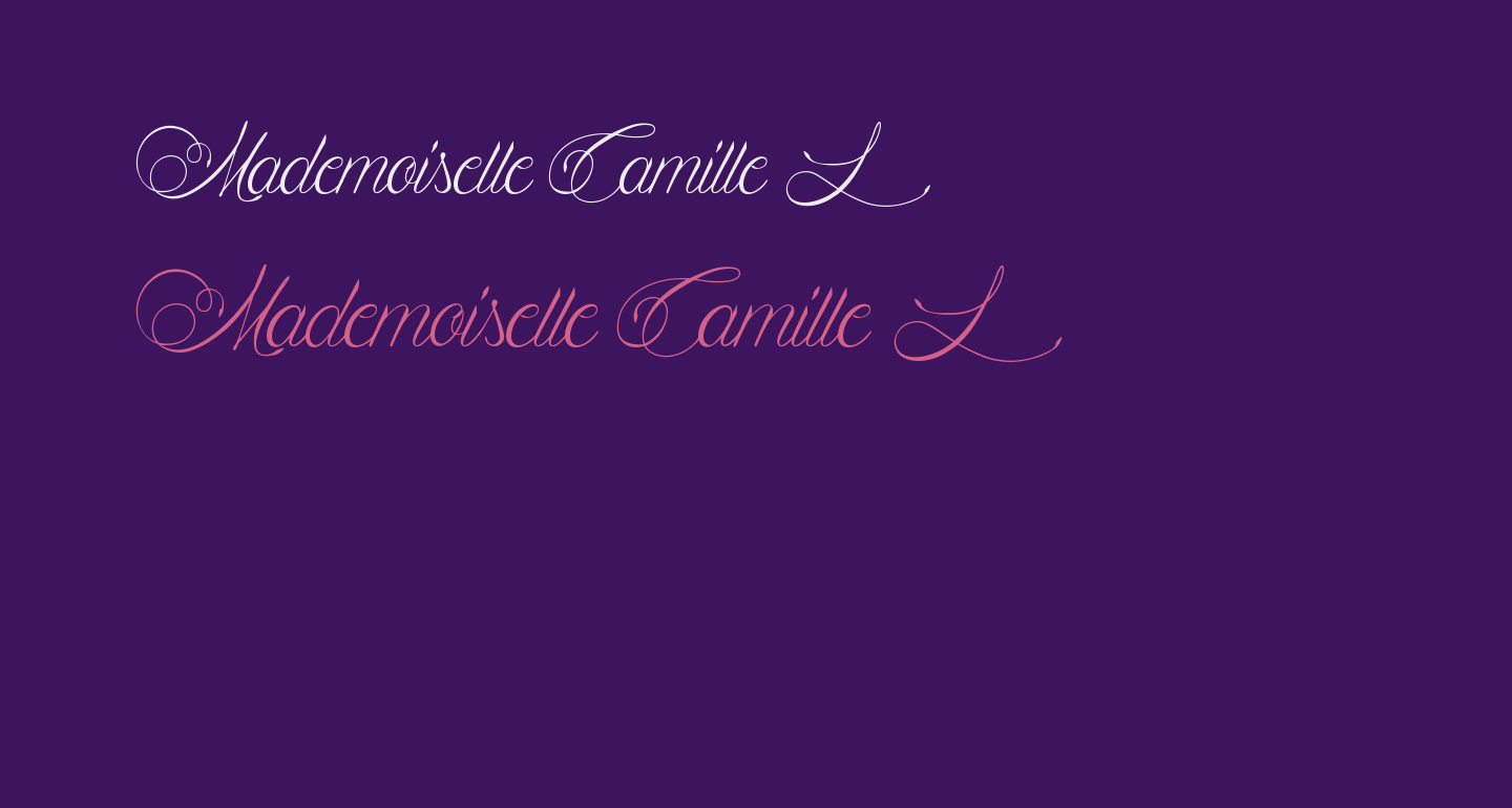 Mademoiselle Camille L free Font - What Font Is