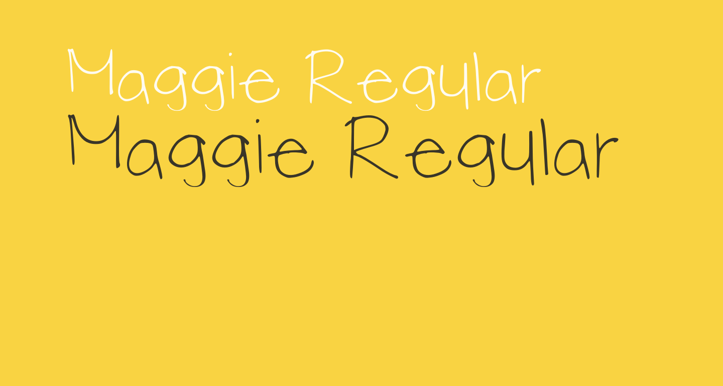 Maggie Regular free Font - What Font Is