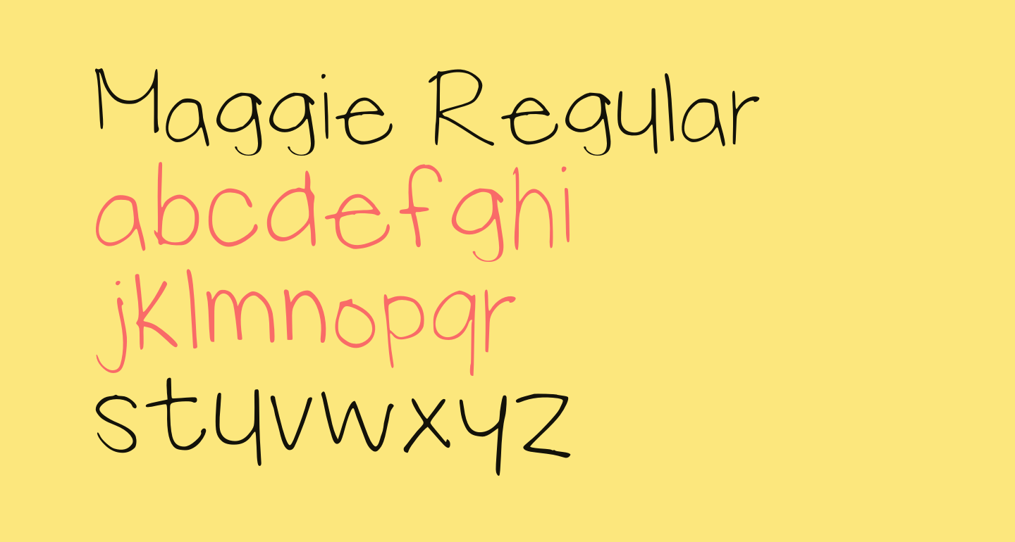 Maggie Regular free Font - What Font Is