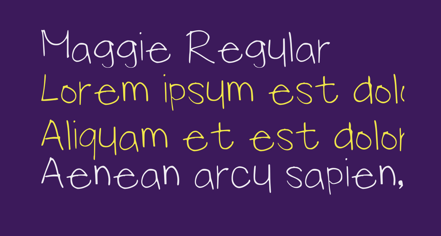 Maggie Regular free Font - What Font Is