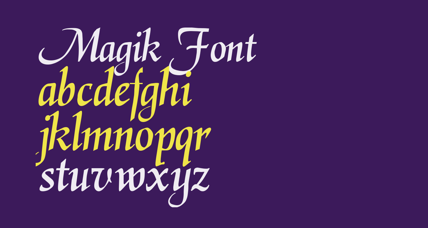 Magik free Font - What Font Is