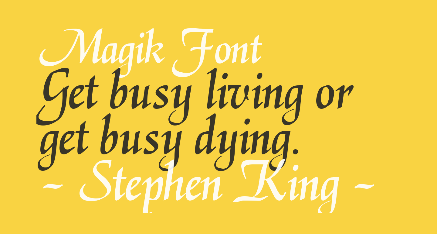 Magik free Font - What Font Is