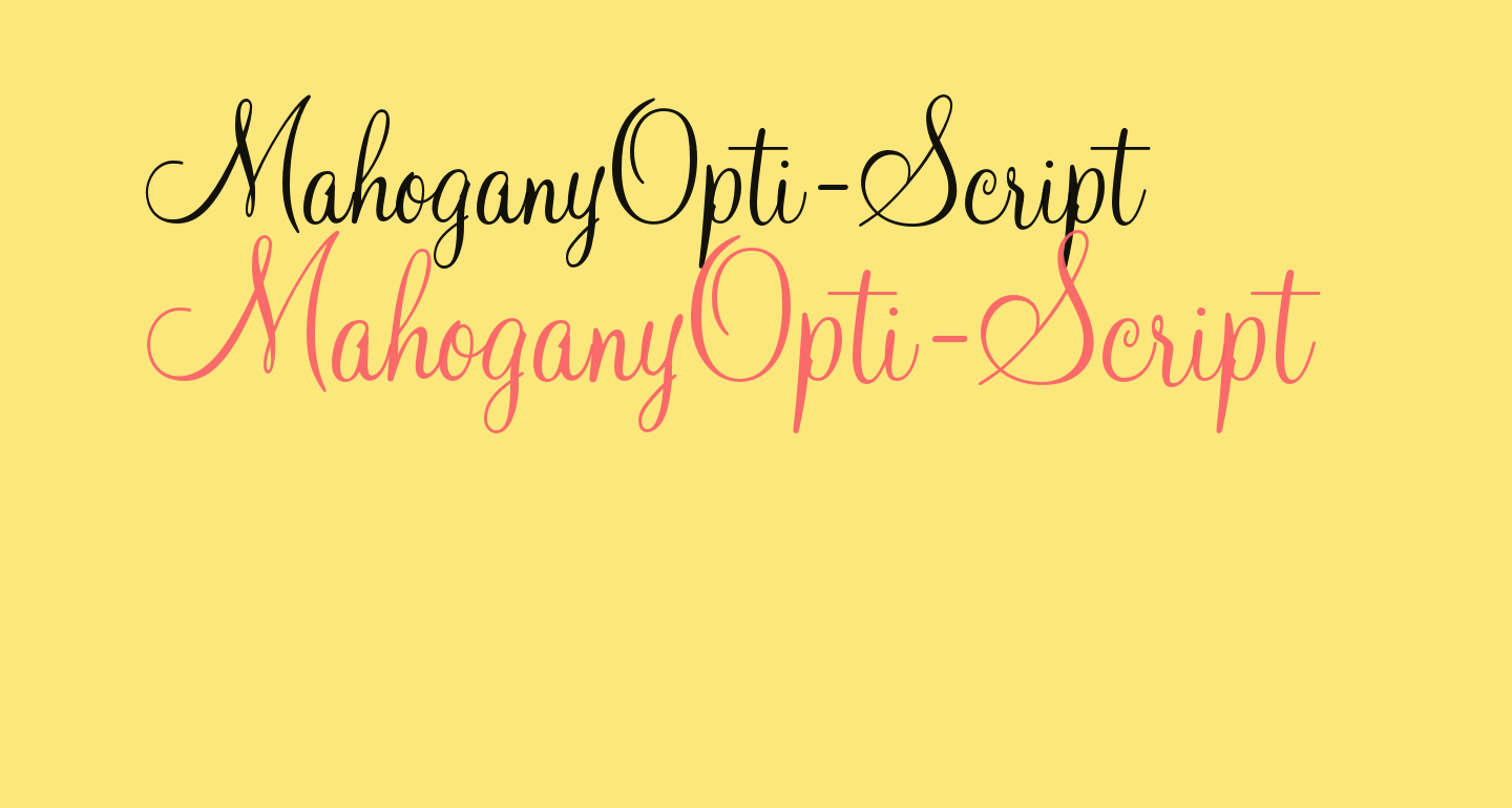 MahoganyOpti-Script free Font - What Font Is