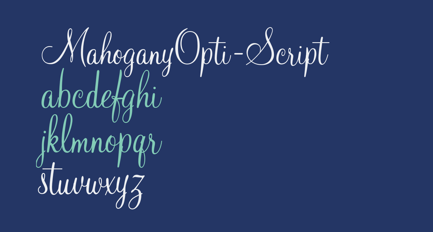 MahoganyOpti-Script free Font - What Font Is