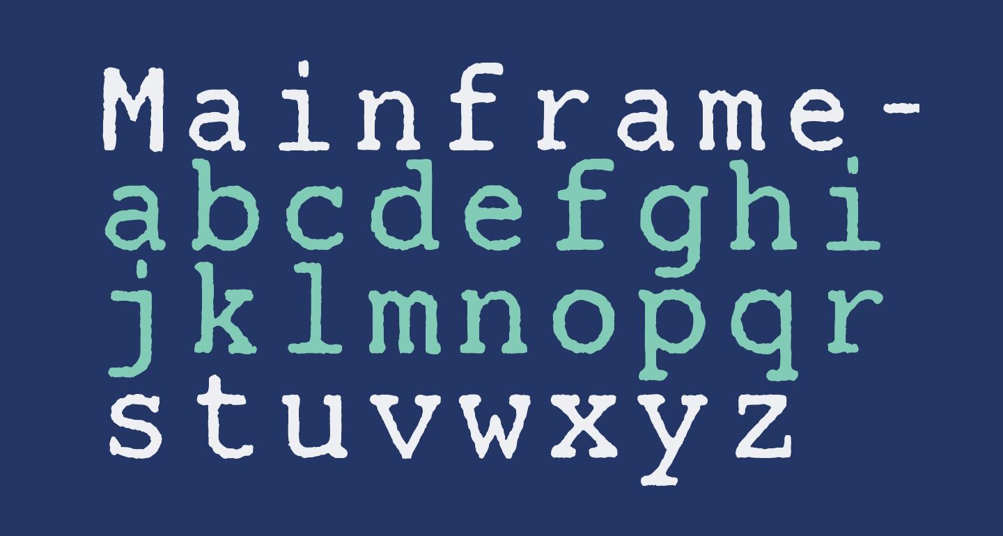 Mainframe-RdTwoLinoR free Font - What Font Is