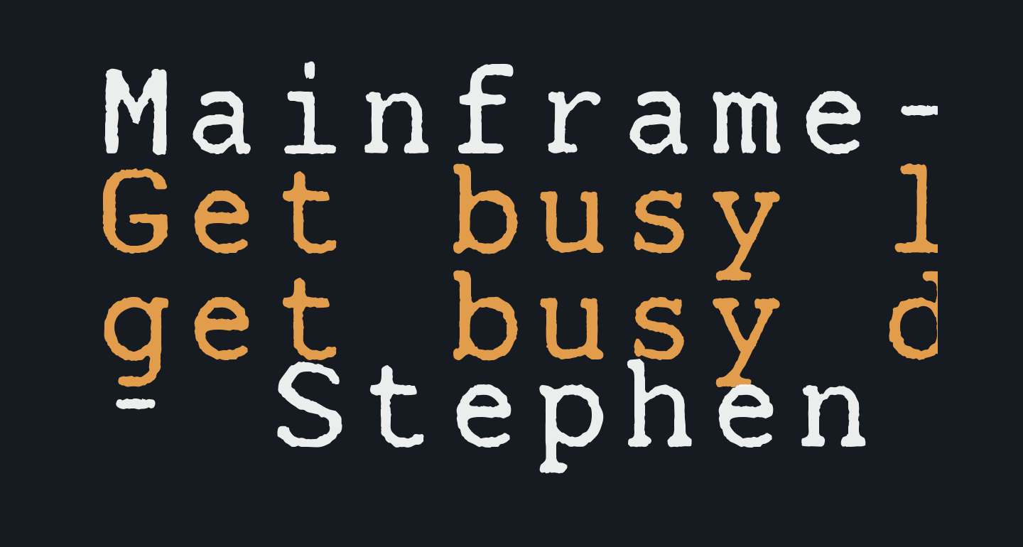 Mainframe-RdTwoLinoR free Font - What Font Is