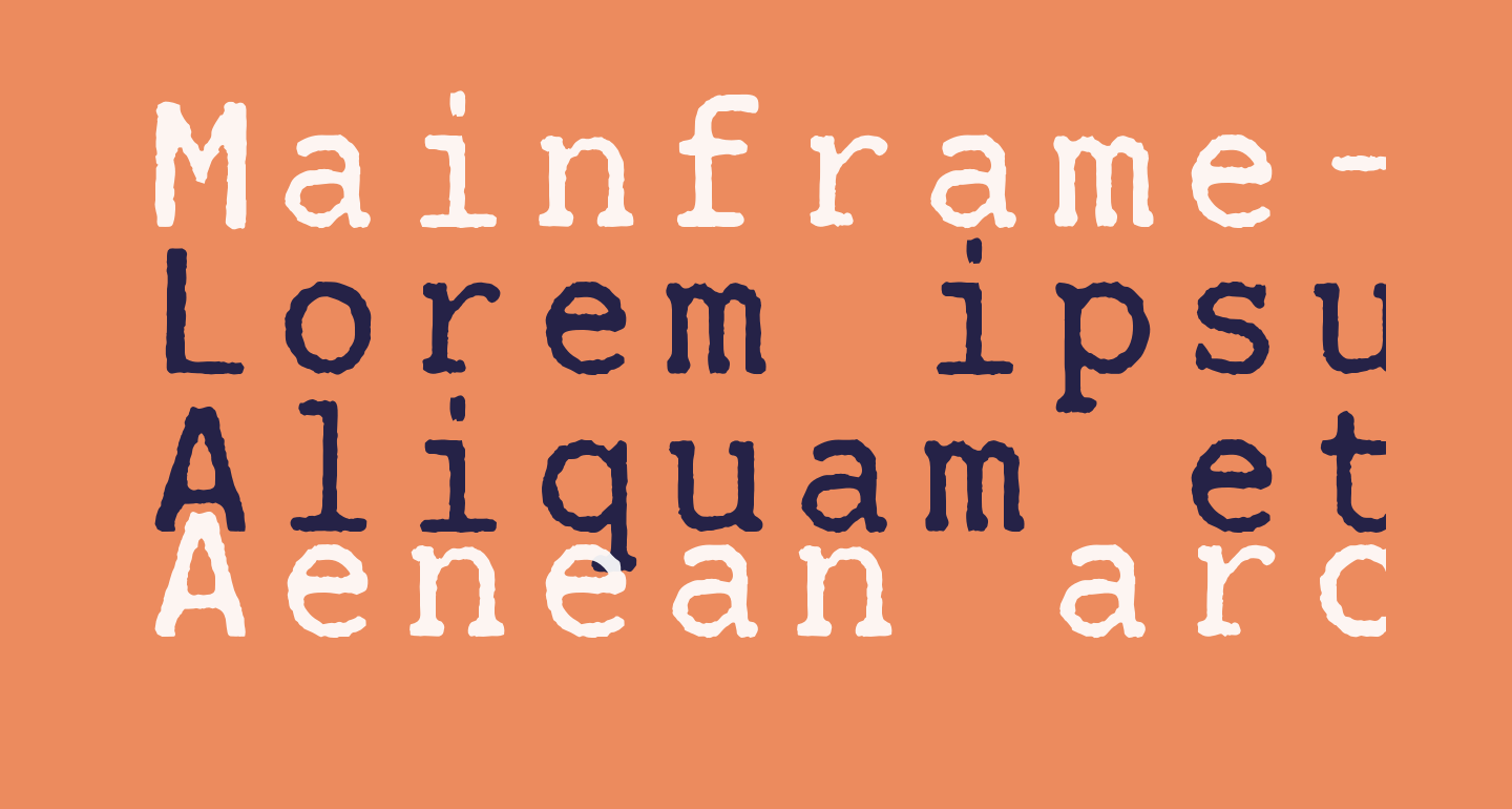 Mainframe-RdTwoLinoR free Font - What Font Is